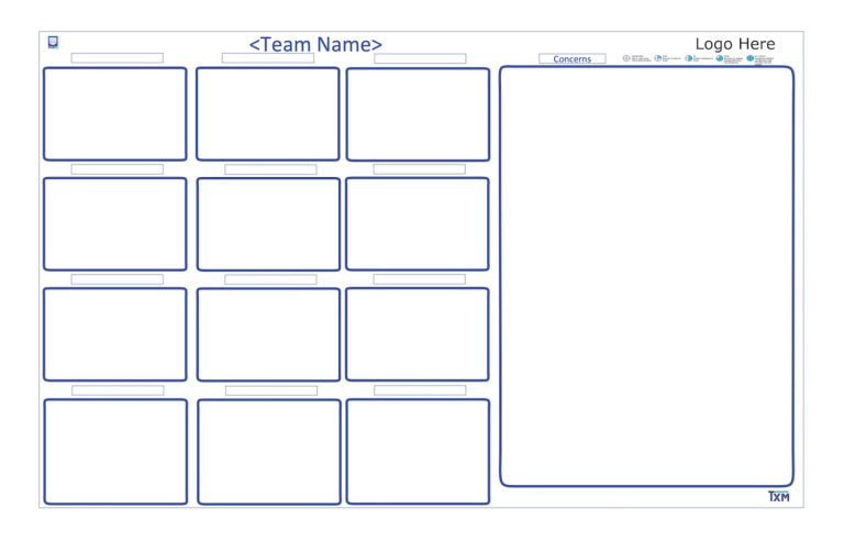 Visual Management Whiteboard - Large Size - TXM Lean Solutions